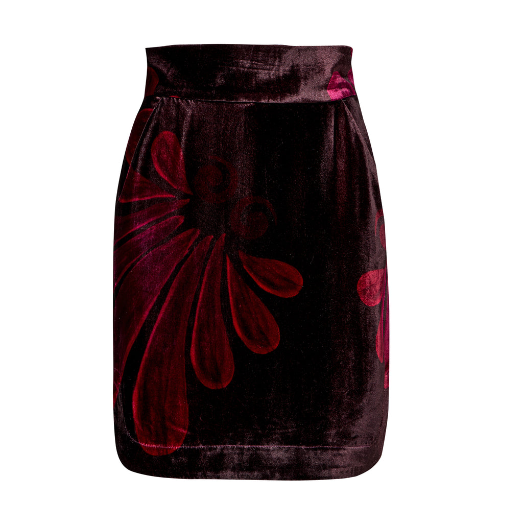 Kallos Silk Velvet Mini Skirt – Themis Z